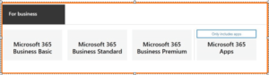 Microsoft 365 for Business UK or US - Basic Standard Premium and 365 Apps